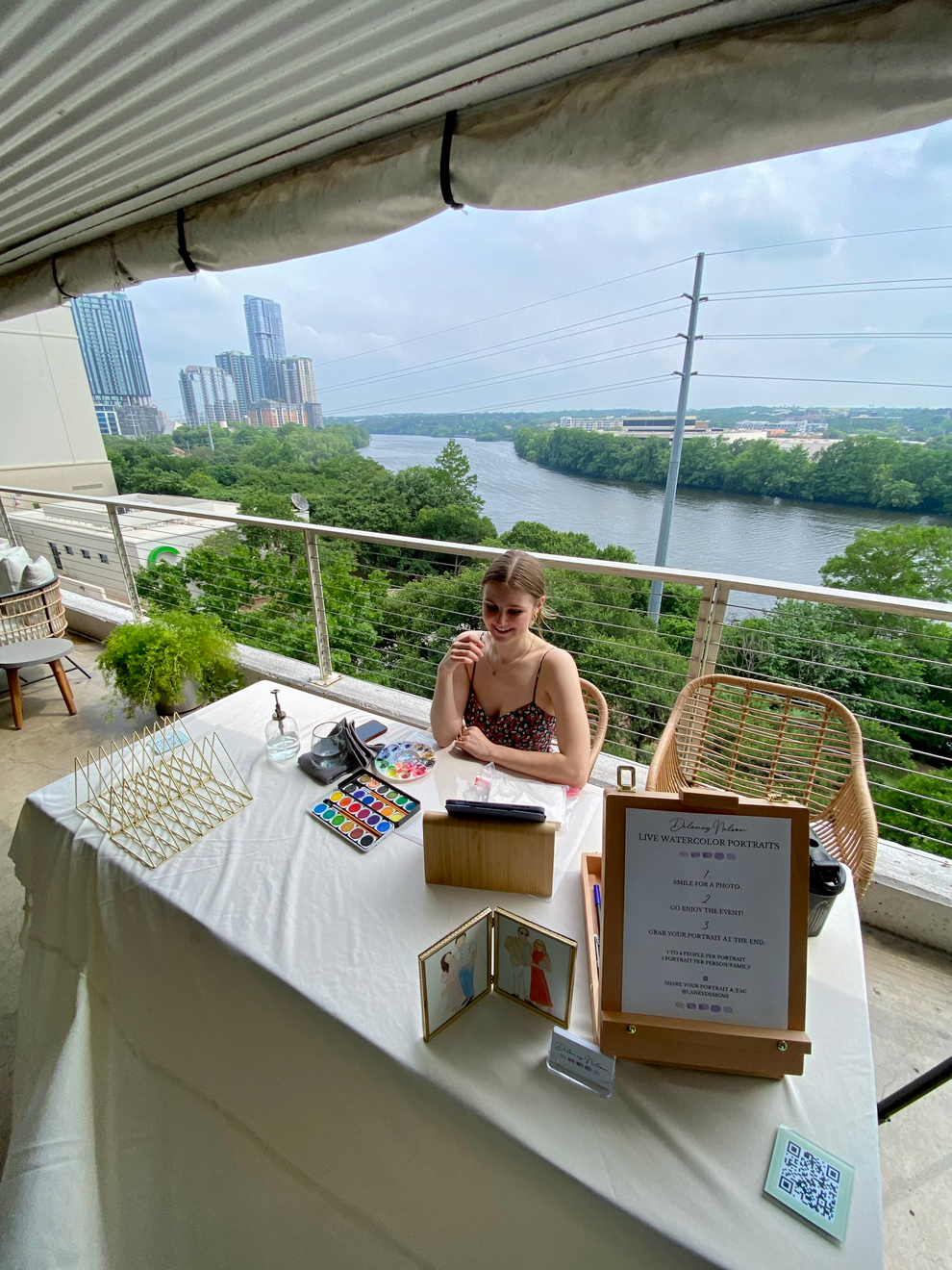 Live Watercolor Guest Portraits – Delaney Nelson Design